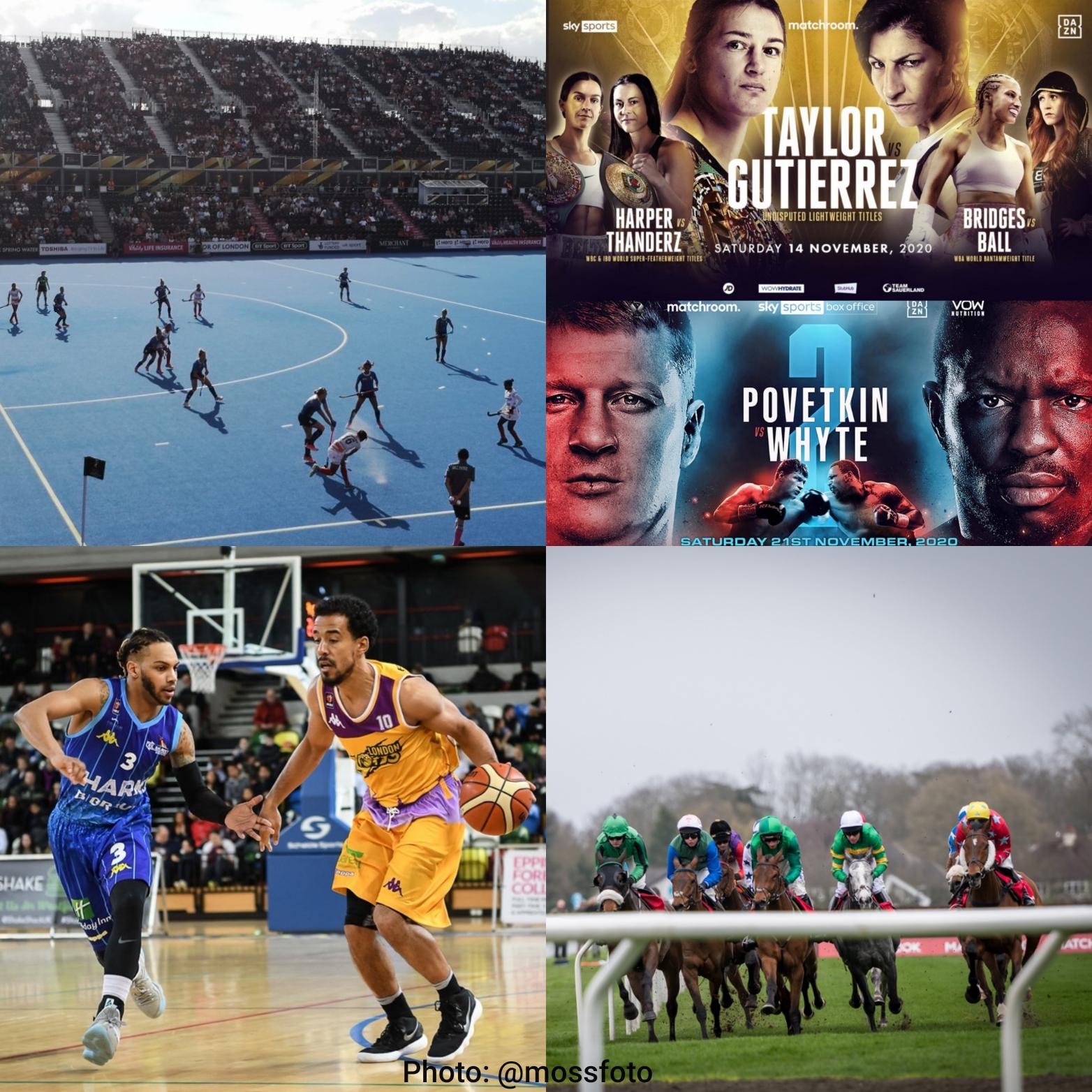 Spectator sport in London. Dates for the 2020 diary