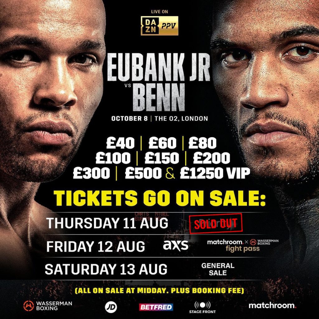 Benn v Eubank tickets | 🥊 Boxing at The O2 | Spectator info
