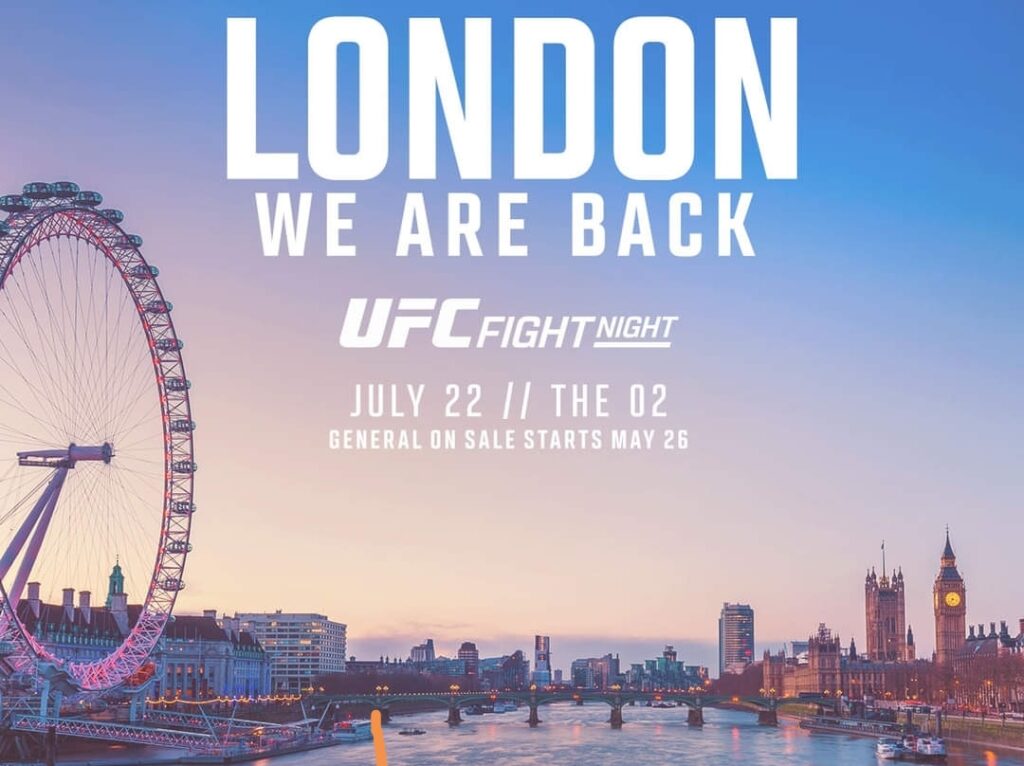 UFC Fight Night London at The O2 | 🥋🥊 MMA | Spectator info