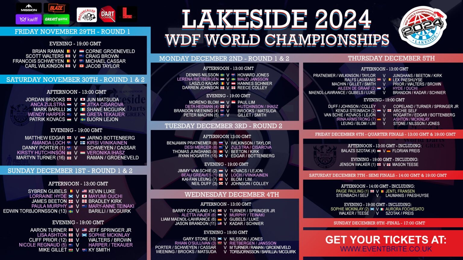 WDF Lakeside World Championship 2025 | 🎯 Darts | Ticket info